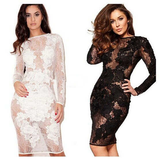 Flower Mosaic Sexy Transparent Dress on Luulla